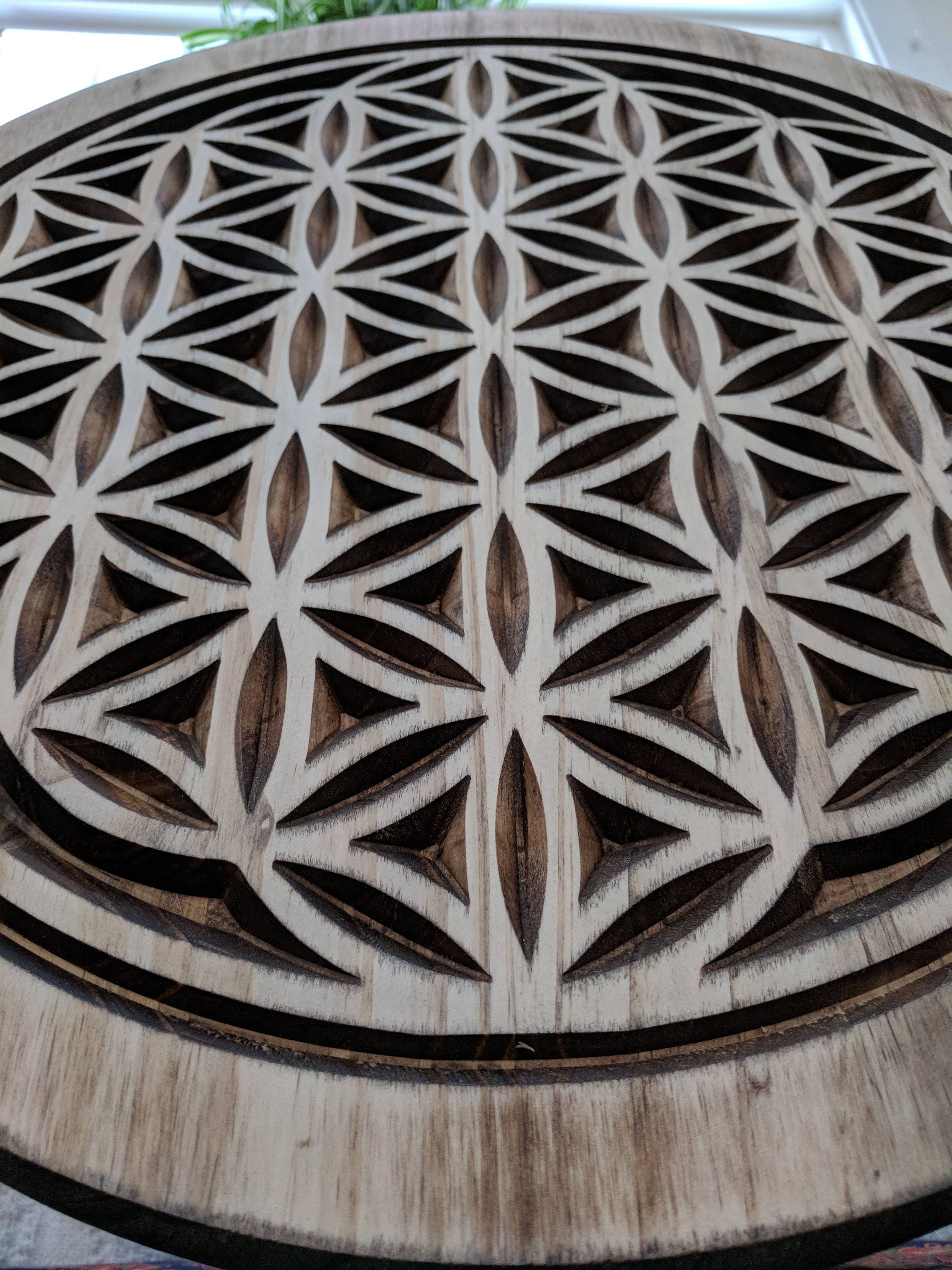 Flower of Life Wood Flower of Life Sacred Geometry Symbol - Etsy