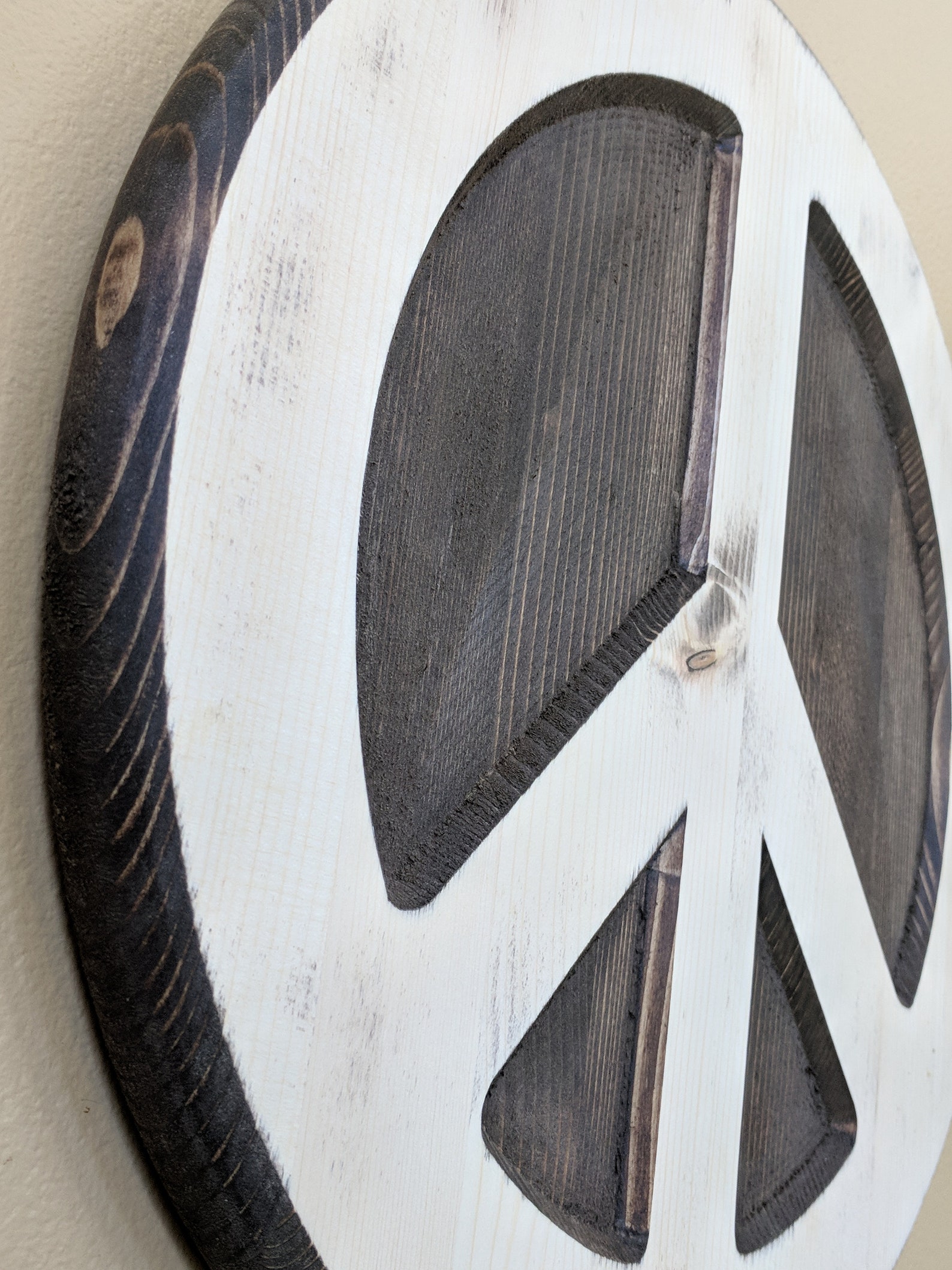 Wood Carved Peace Sign, Peace Sign, Peace, Wall Art, Peace Sign, Wood ...