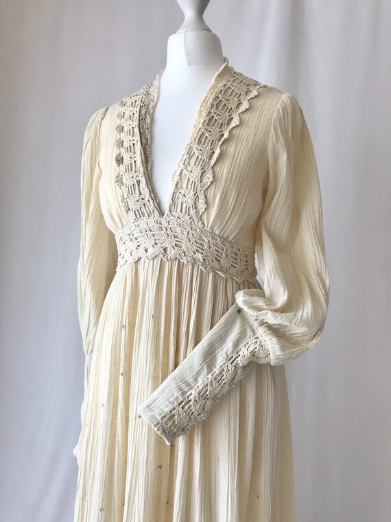Stunning Gunne Sax Vintage 70s Designer Prairie Maxi … - Gem