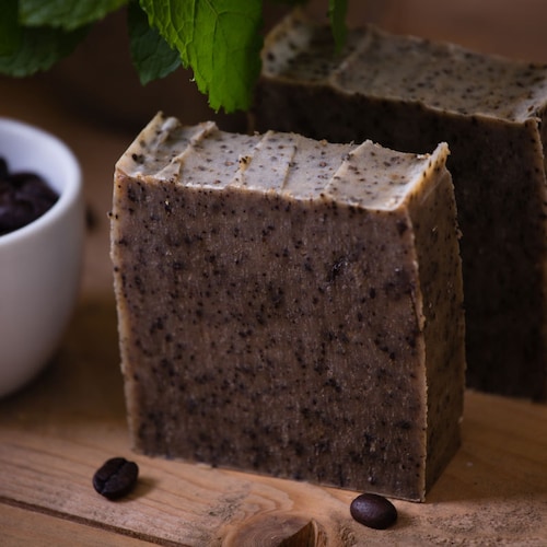 Peppermint & Coffee Exfoliating Soap Gardener's Soap - Etsy