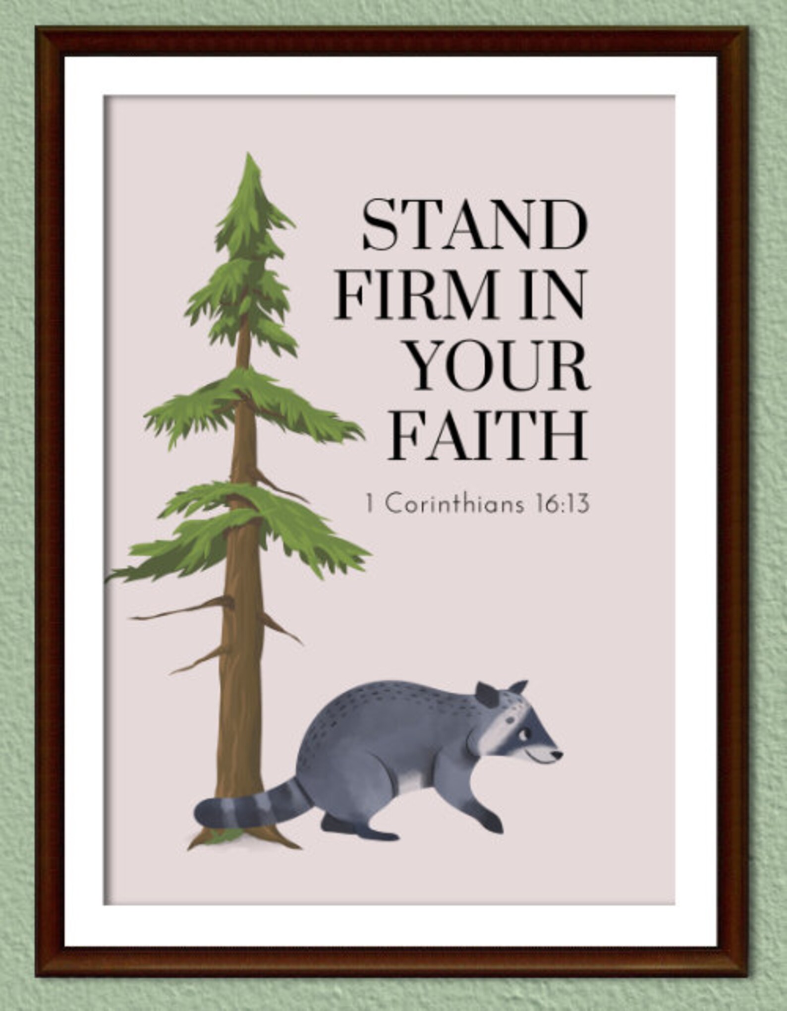 Nursery Decor Woodland Animals Christian Baby Boy Bible Verses - Etsy