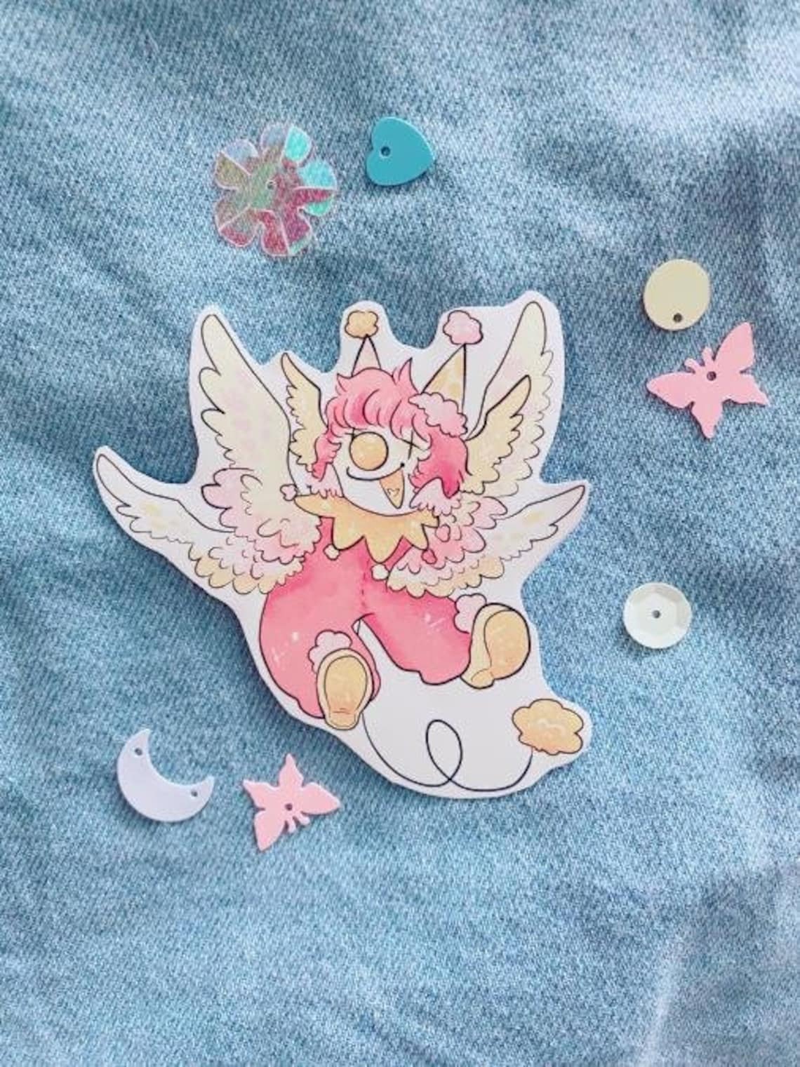 Clown Angel Weirdcore Sticker Pink Lemonade Version Etsy