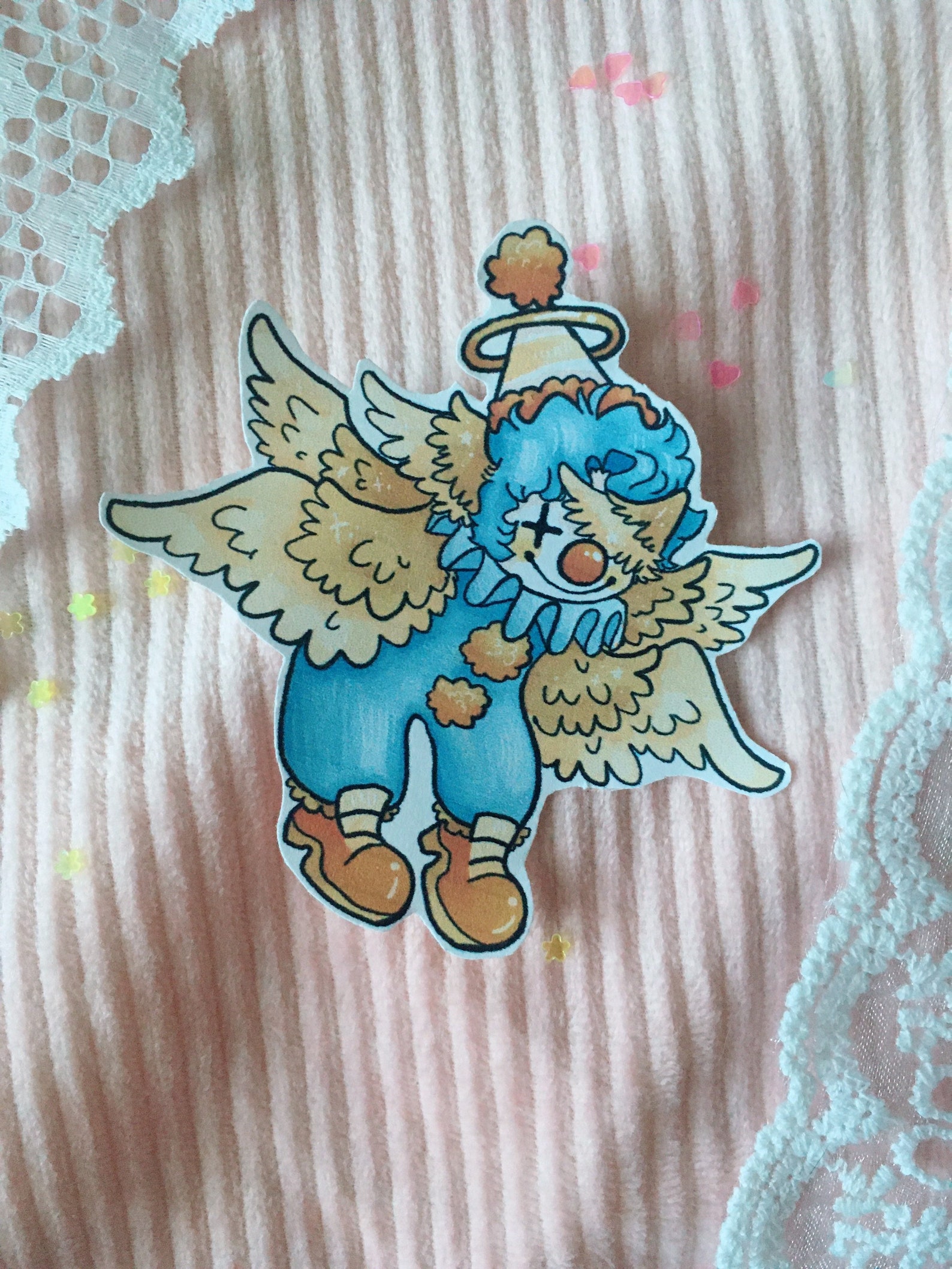 Clown Angel Weirdcore Sticker - Etsy