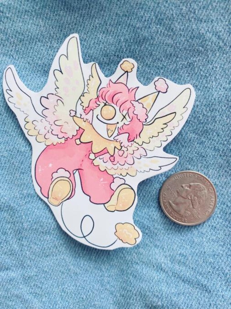 Clown Angel Weirdcore Sticker Pink Lemonade Version - Etsy