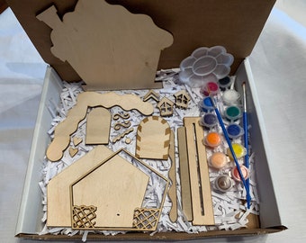 Interchangeable Design Your Own Gingerbread House, Cute Kid Christmas ...