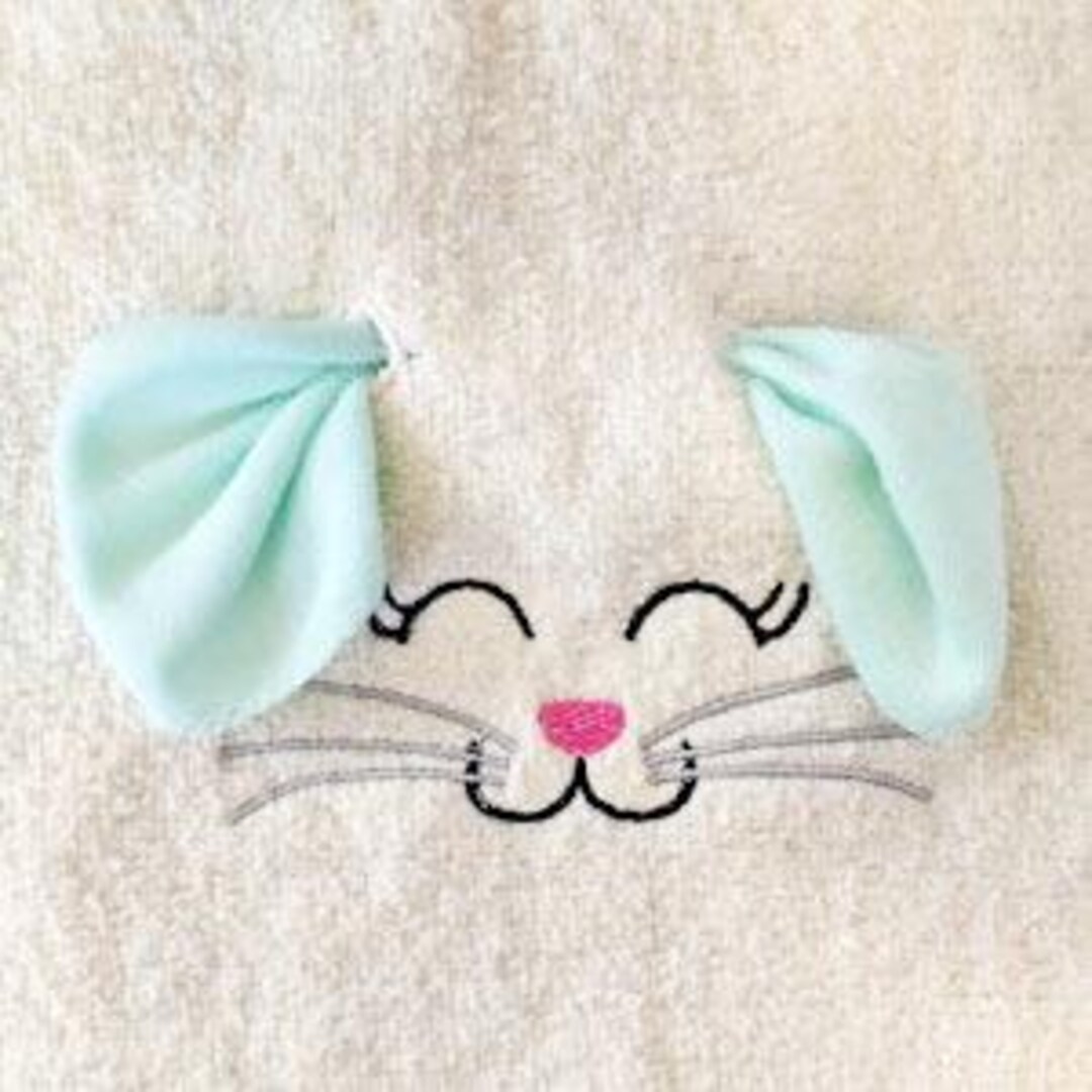 Machine Embroidery Bunny Face B - 5 X 7 Hoop - Digital PES File - Etsy