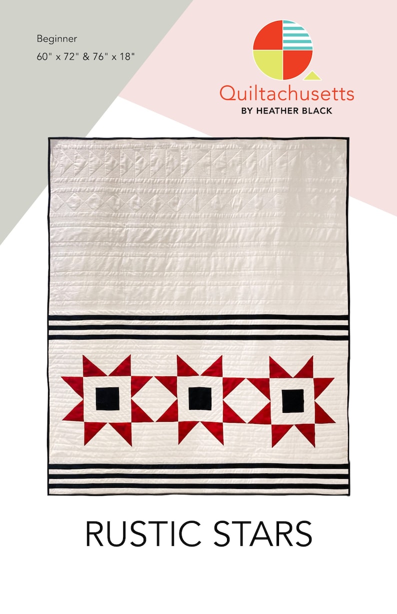 Rustic Stars Digital Quilt Pattern by Heather Black - Quiltachusetts - Etsy