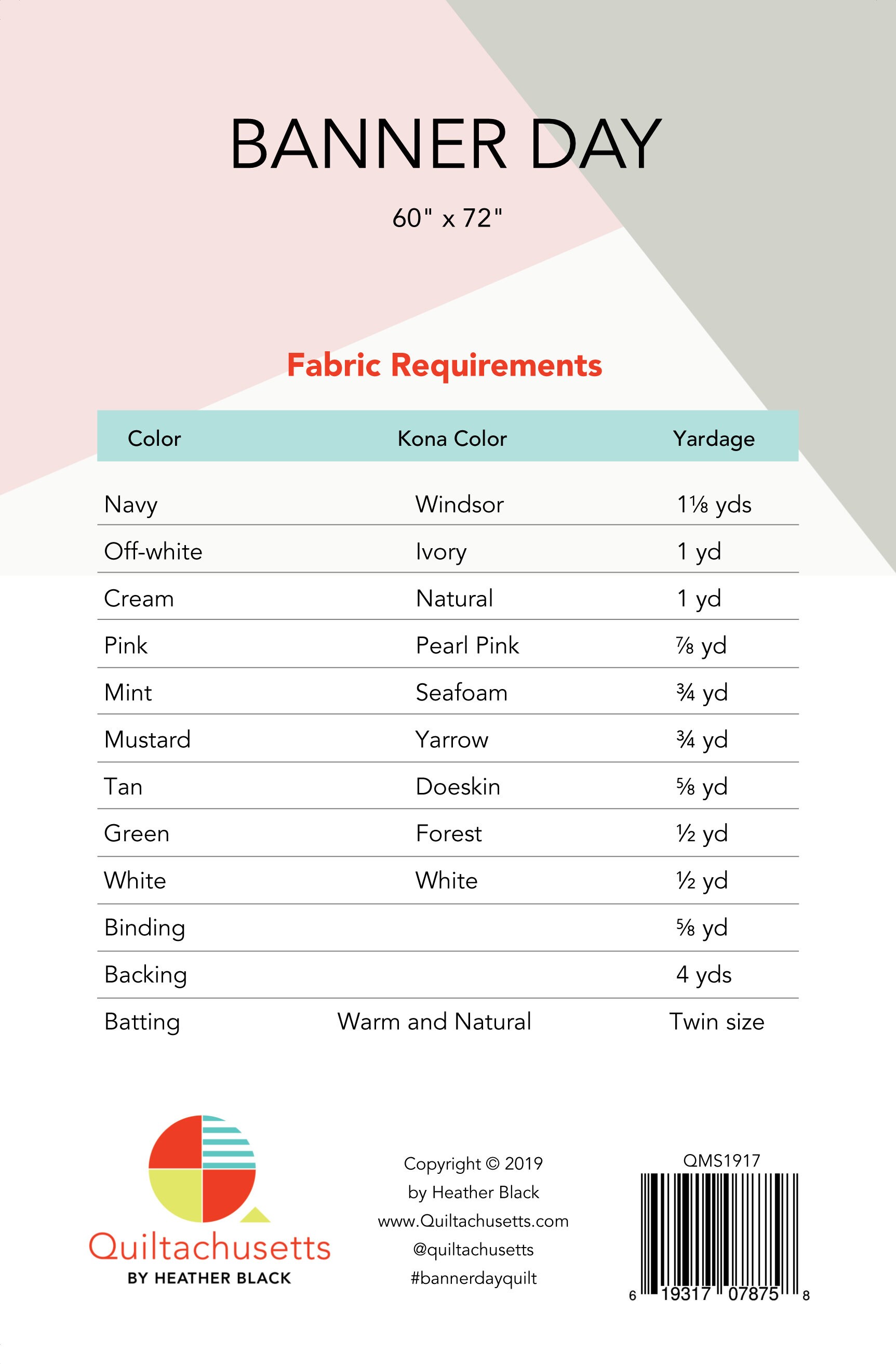 Banner Day Quilt Digital Pattern by Heather Black - Etsy