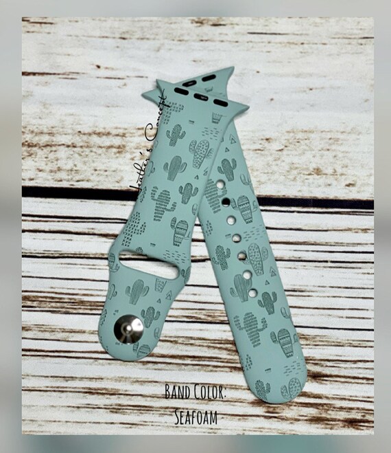 Cactus Engraved Watch Band - Etsy