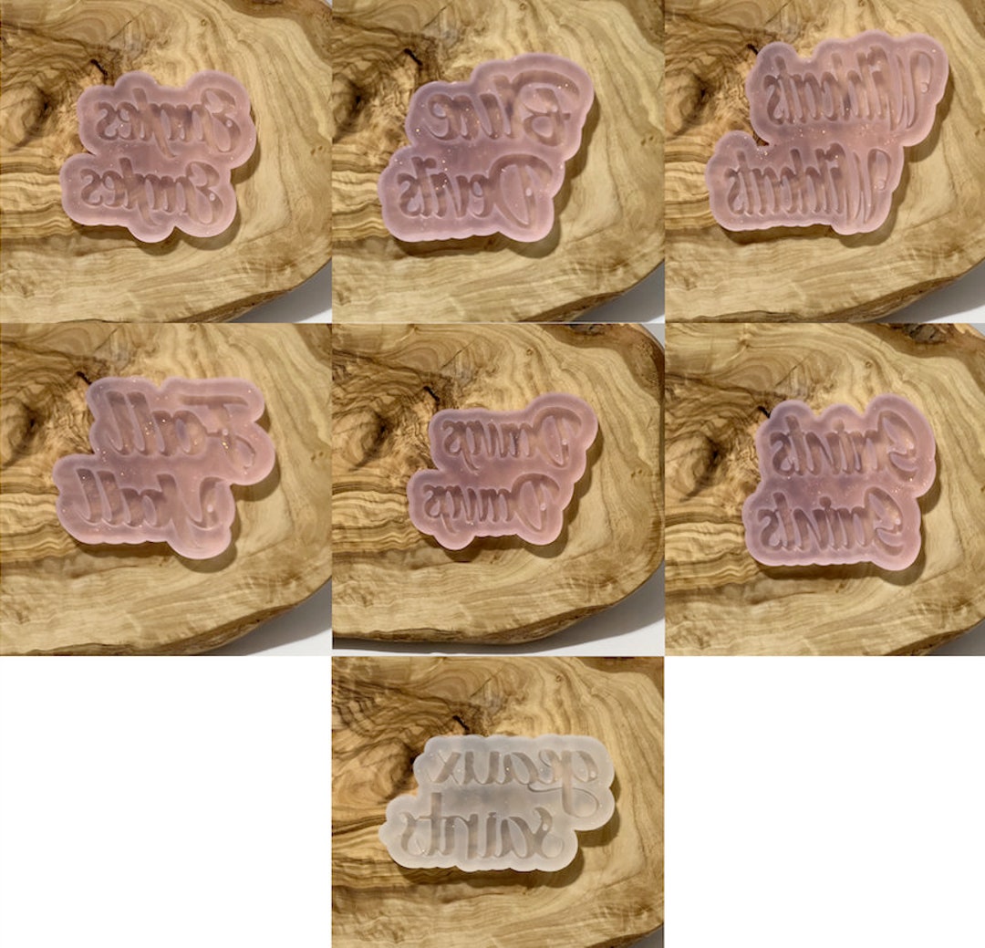 3MM Cursive Phrase Earring Mold - Etsy