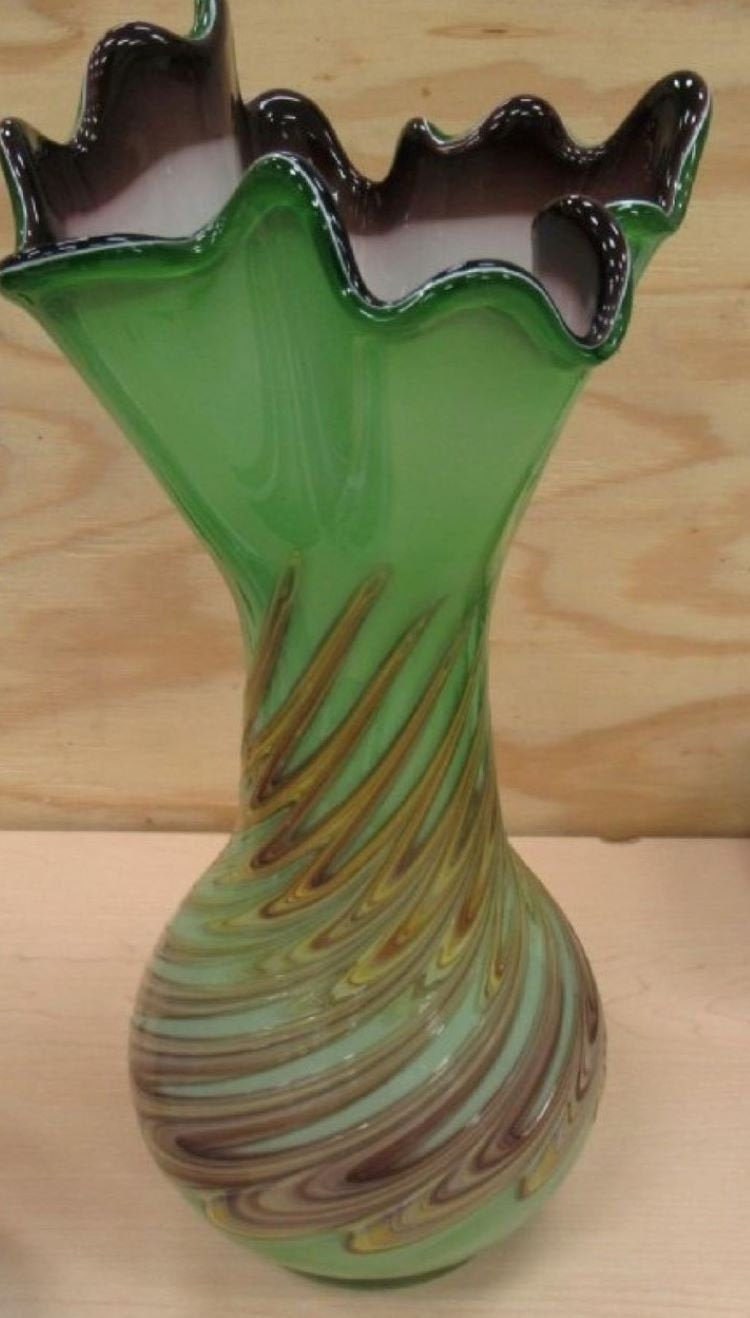 Large Vintage Darrius Zarrin Hand Blown Double-layered French Art Glass ...