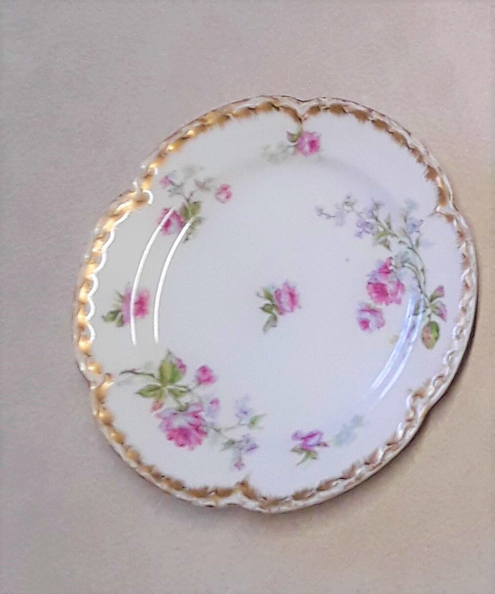 Two Vintage Small Porcelain Plates (made in Limoges, France) With Hand ...