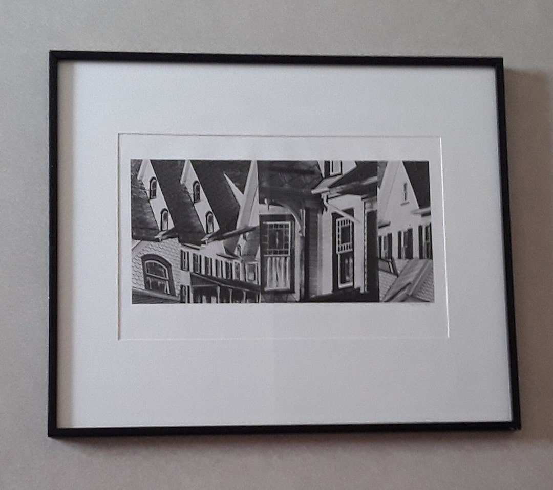 1989 Edward Leos Signed Photomontage of Victorian House on Pike Street ...