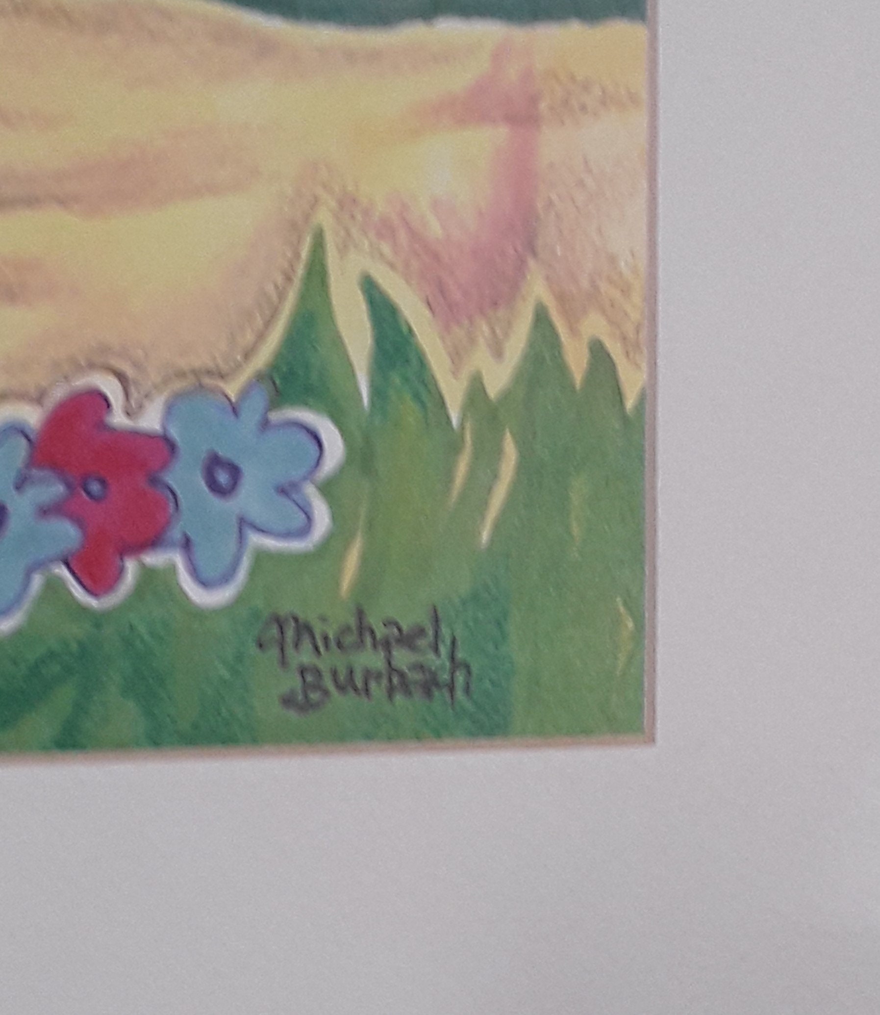 Michael Burbach Original Signed Marker and Colored Pencil Drawing of ...