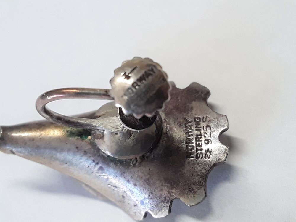 Mid Century Aksel Holmsen of Norway Sterling Silver and Guilloche ...