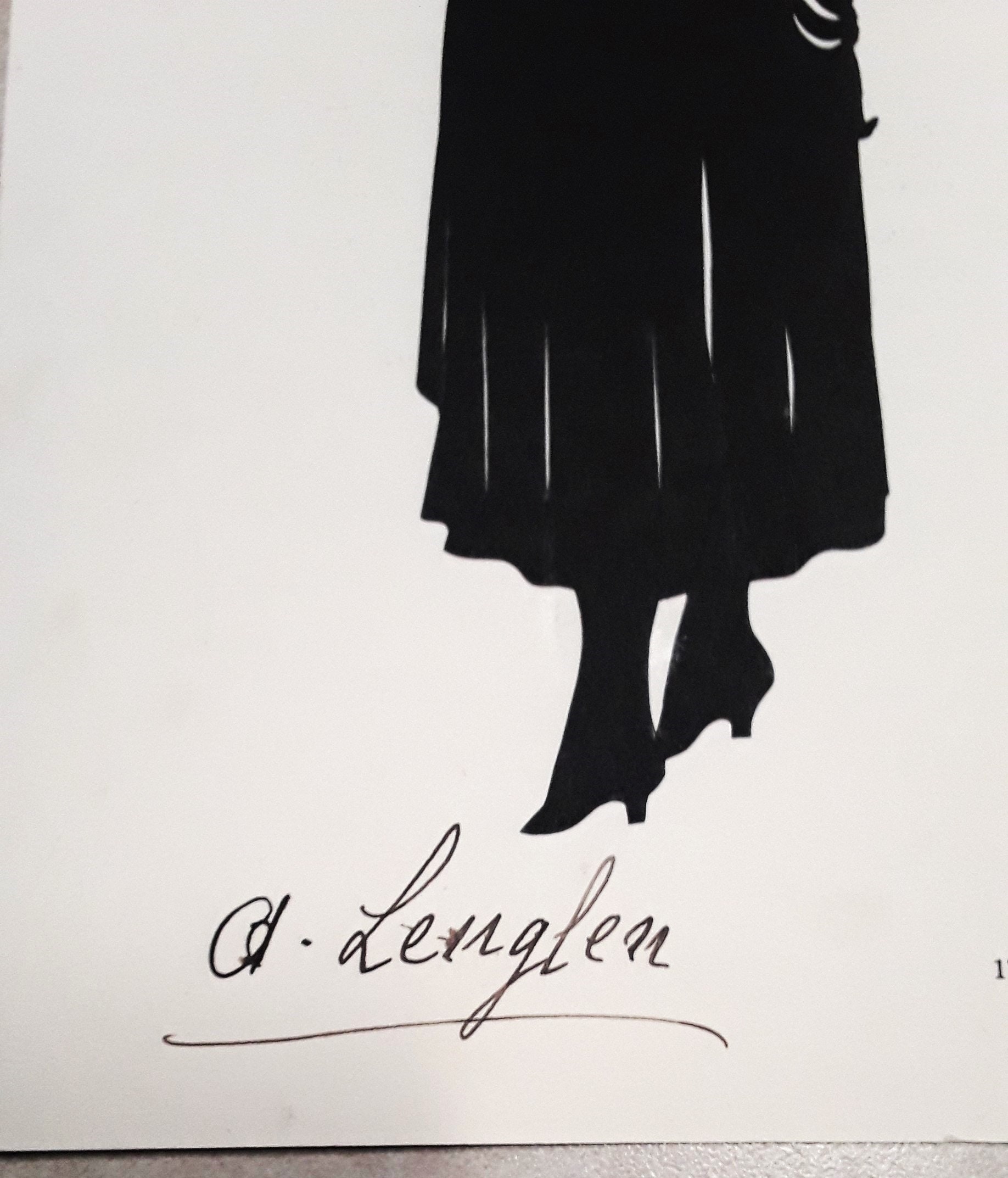 Hand-cut Full Body Silhouette of Suzanne Lenglen, Cut by Beatrix ...