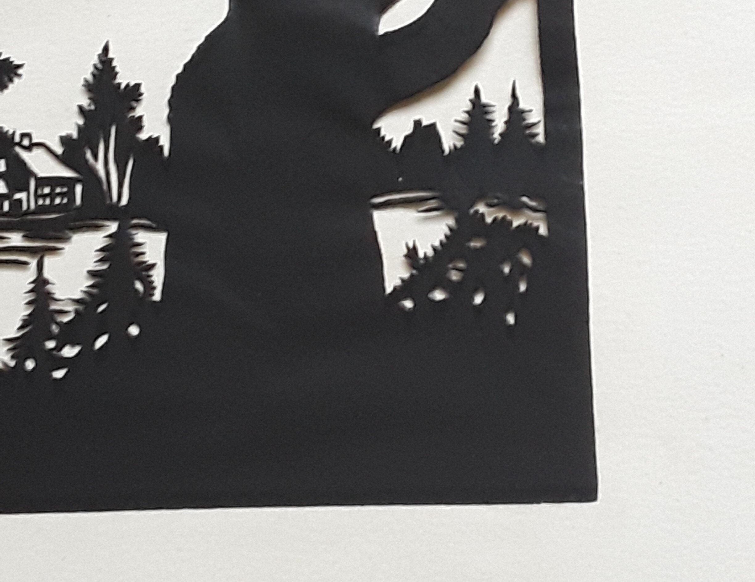 Two Early 20th Century Signed Hans Brasch of Germany Black Tissue-paper ...