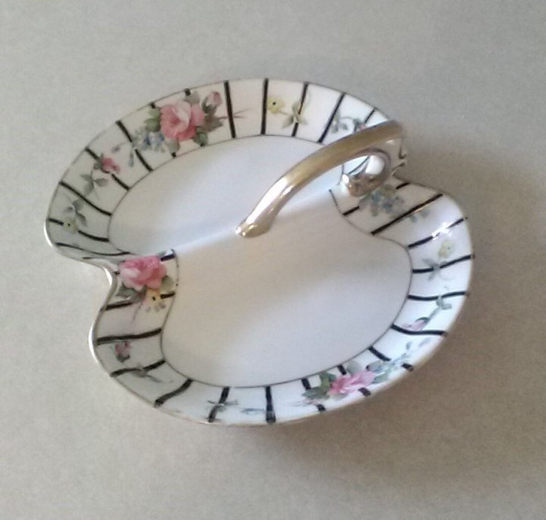 Vintage Japanese Nippon Hand-painted Divided Candy Dish, Made Between ...