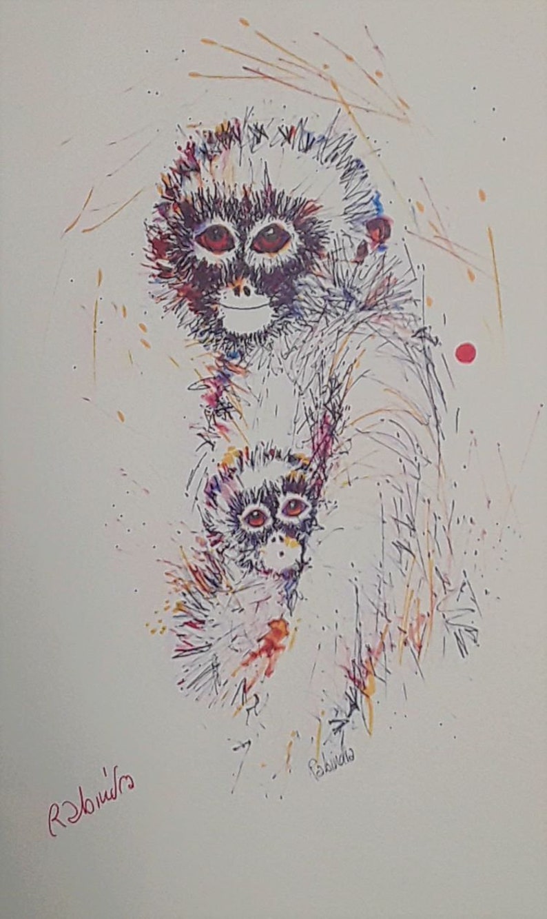 1974 Ralph “rabindra” Danks (of Hollywood, CA) Original Signed Colored ...