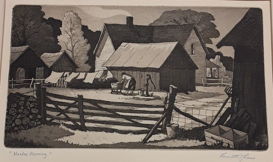 Vintage Original Signed Kenneth J. Reeve (brown County, Indiana ...