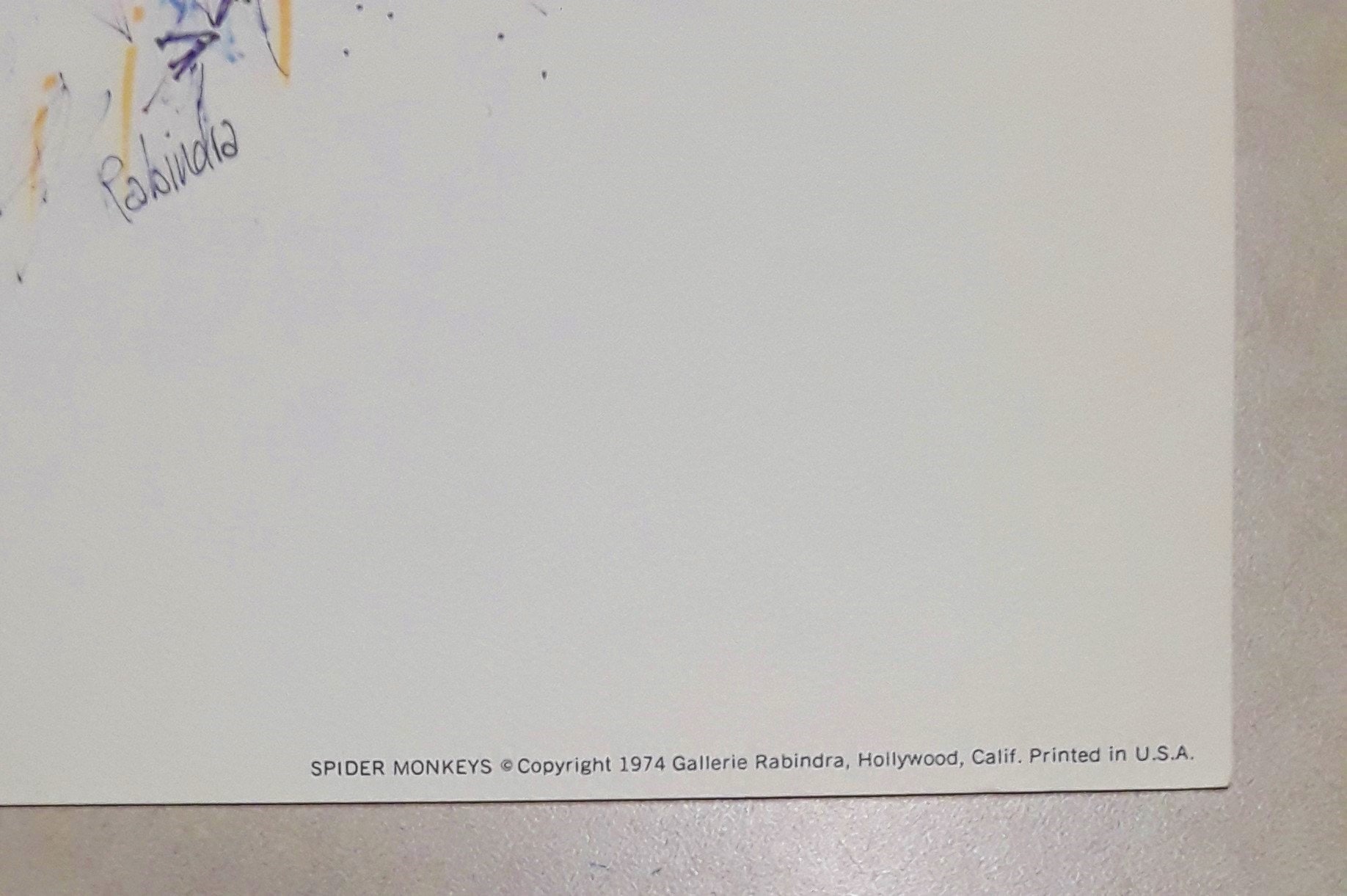 1974 Ralph “rabindra” Danks (of Hollywood, CA) Original Signed Colored ...