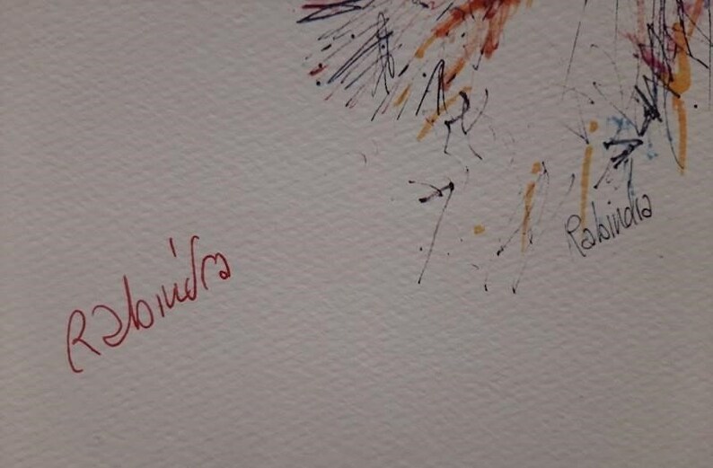 1974 Ralph “rabindra” Danks (of Hollywood, CA) Original Signed Colored ...