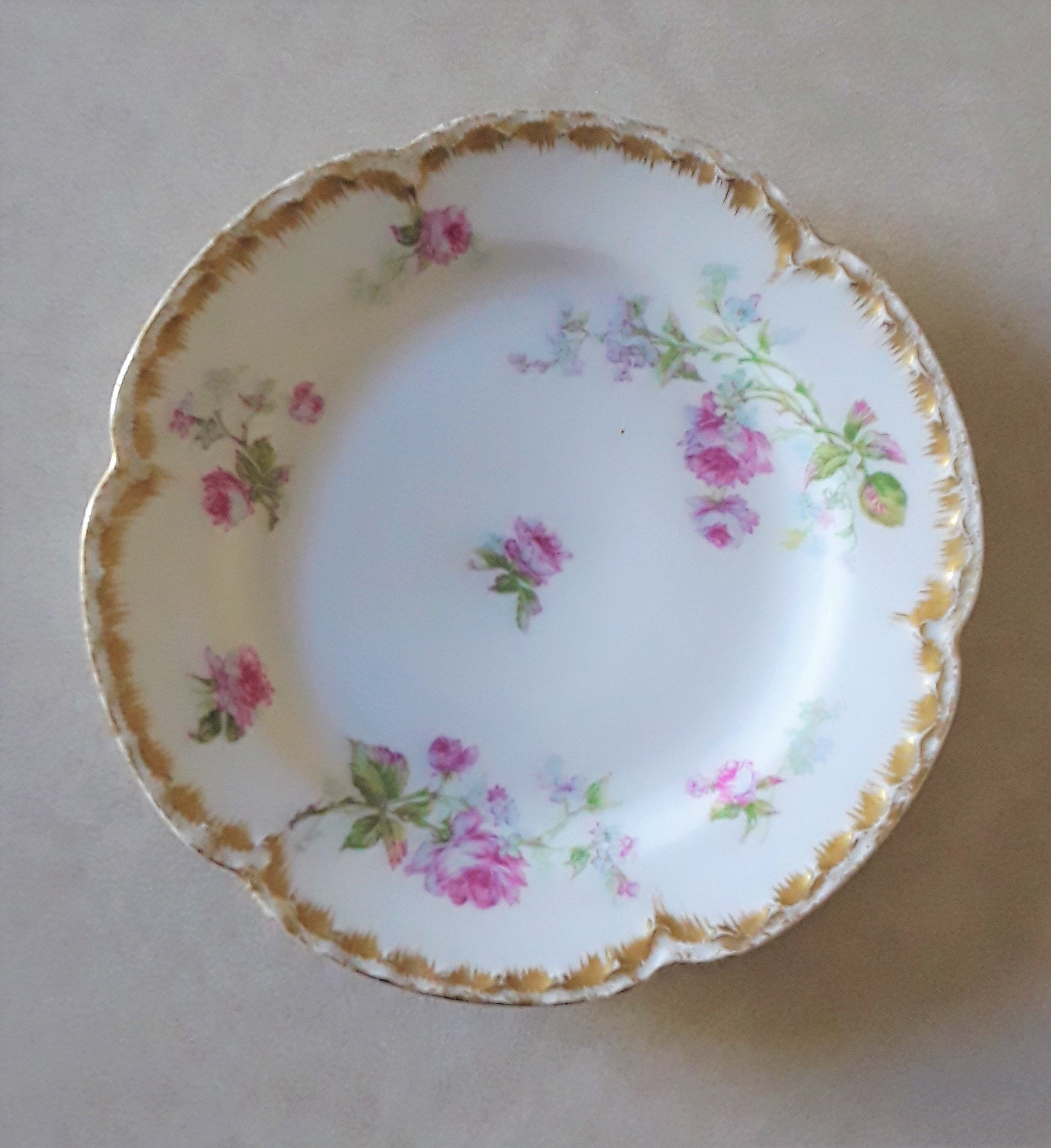 Two Vintage Small Porcelain Plates made in Limoges, France With Hand ...