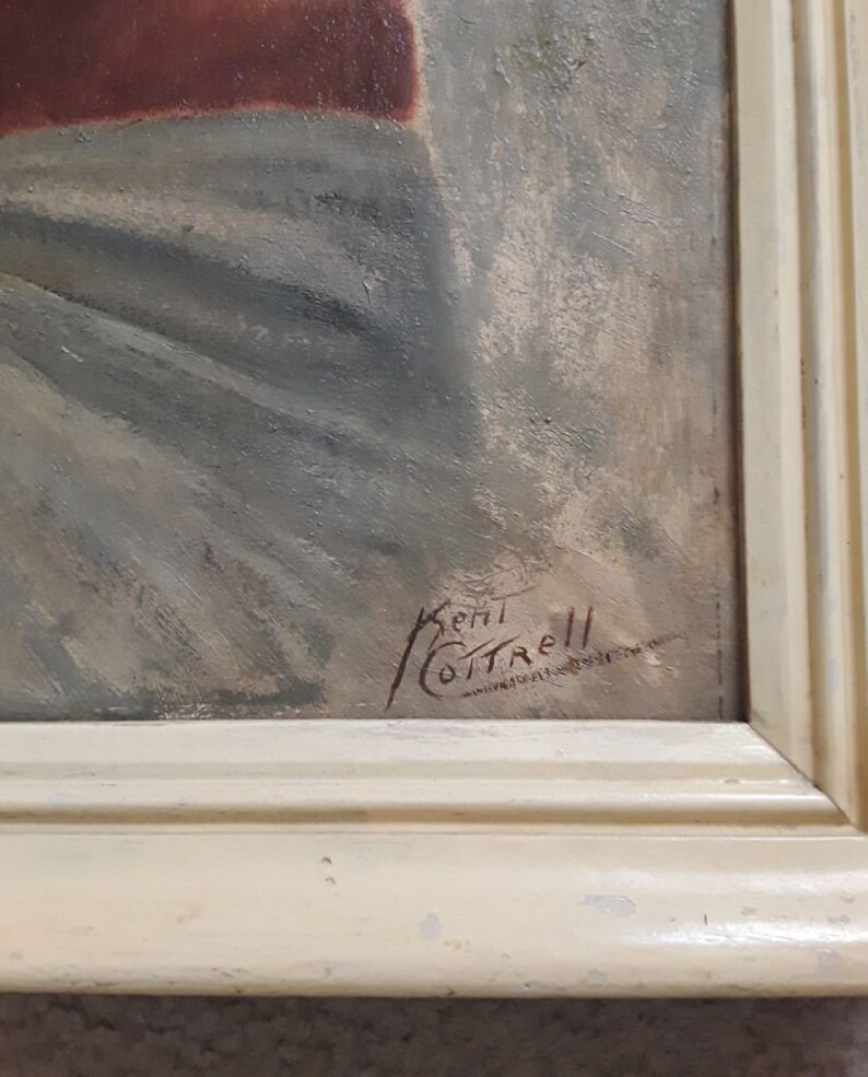 Early 20th Century Kent Cottrell Signed Original Oil Painting of South ...