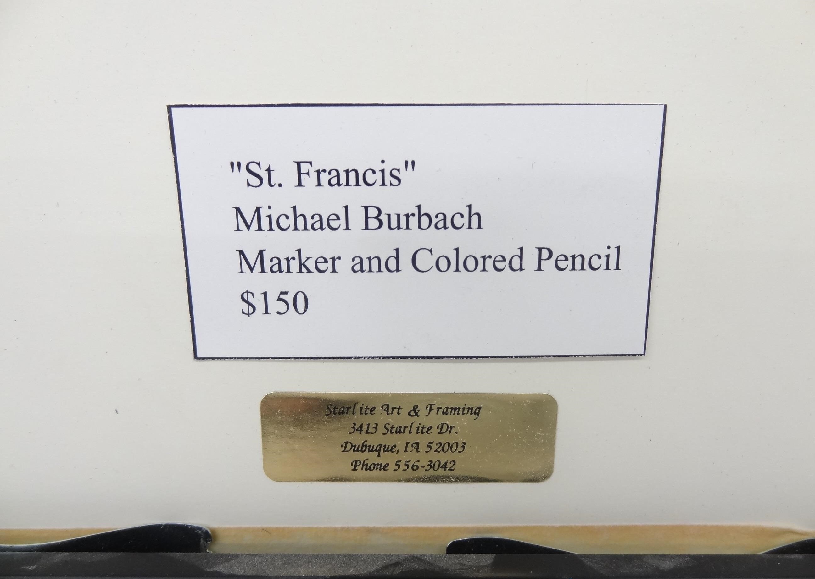 Michael Burbach Original Signed Marker and Colored Pencil Drawing of ...