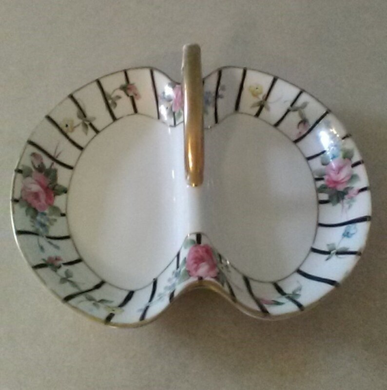 Vintage Japanese Nippon Hand-painted Divided Candy Dish, Made Between ...