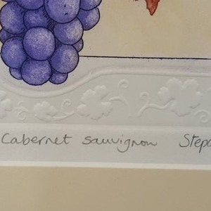 Two Vintage Original Signed Stephan Whittle Limited Edition Wine-themed ...