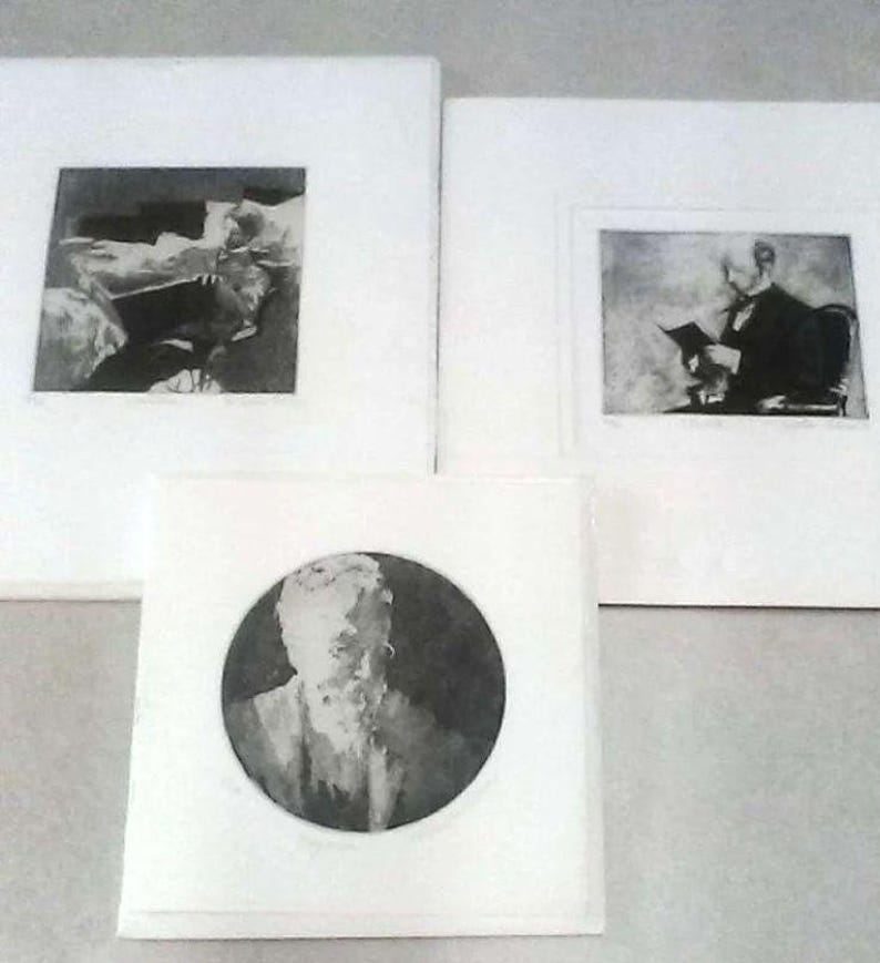 Three 1970s Caroline Cutrona Signed Original Limited Edition Aquatint ...
