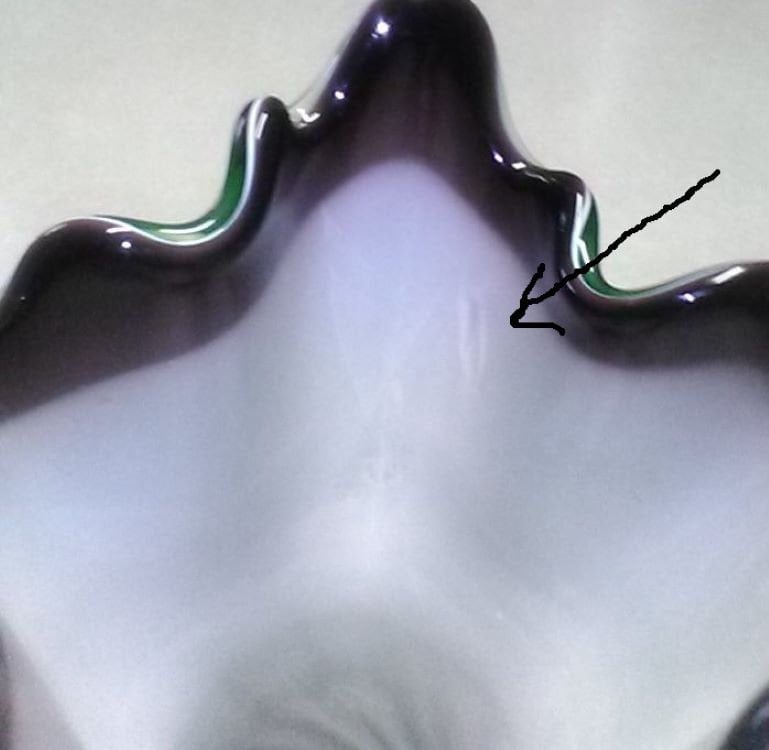 Large Vintage Darrius Zarrin Hand Blown Double-layered French Art Glass ...