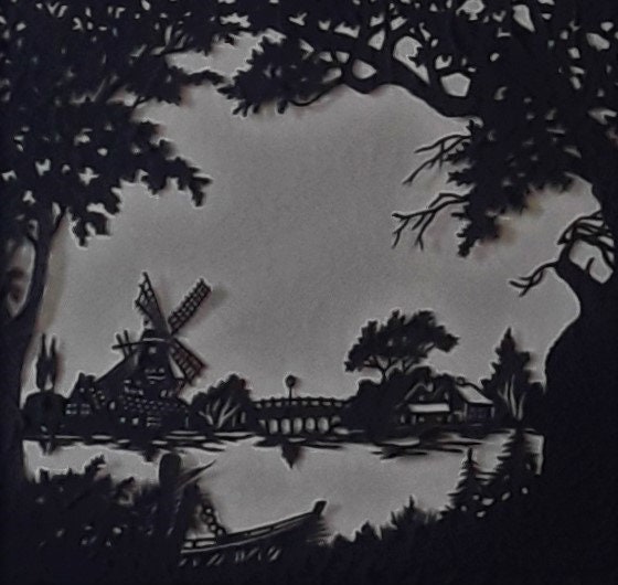 Two Early 20th Century Signed Hans Brasch of Germany Black Tissue-paper ...