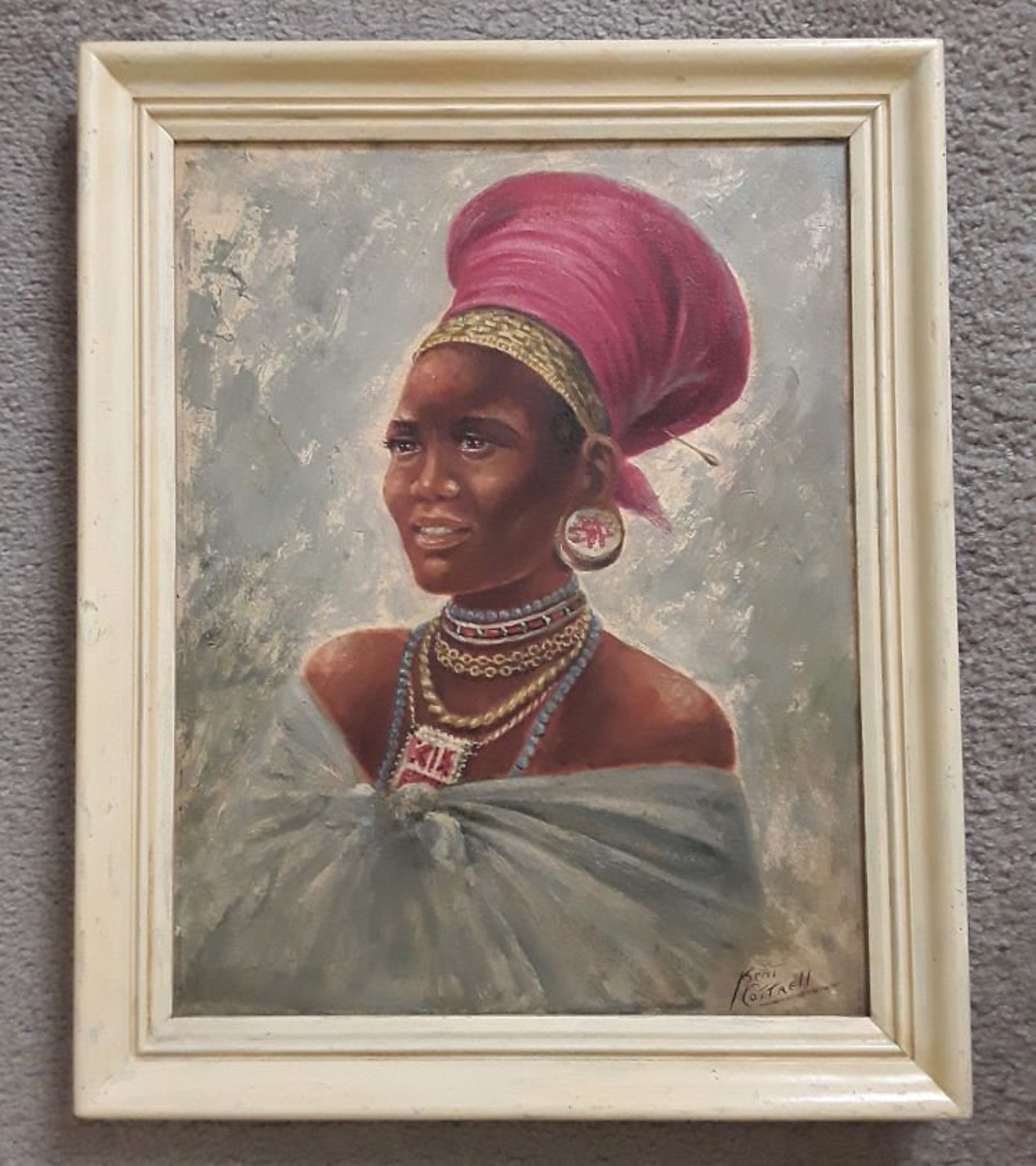 Early 20th Century Kent Cottrell Signed Original Oil Painting of South ...