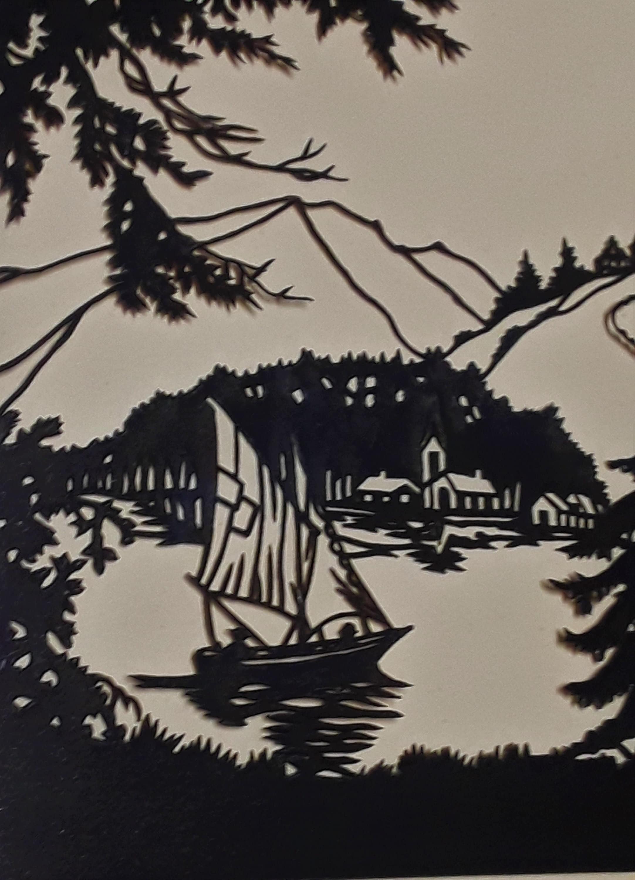 Two Early 20th Century Signed Hans Brasch of Germany Black Tissue-paper ...