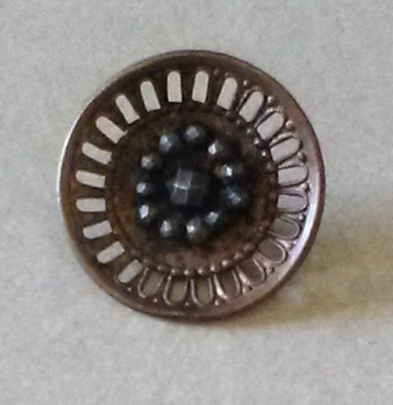 Six Antique Buttons, Including Brass & Cut Steel, All Cut Steel, and ...