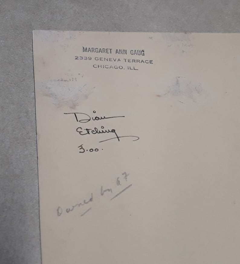 Rare Early 20th Century Margaret Ann Gaug Original Signed Limited ...