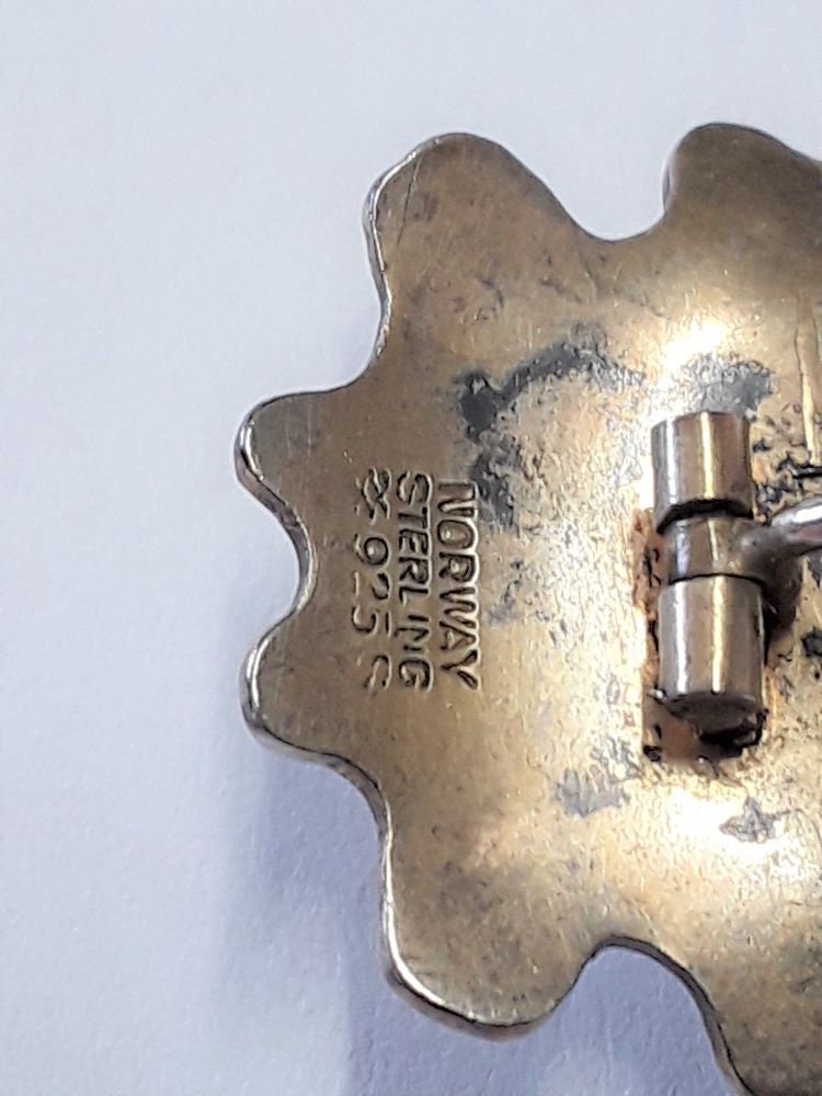 Mid Century Aksel Holmsen of Norway Sterling Silver and Guilloche ...