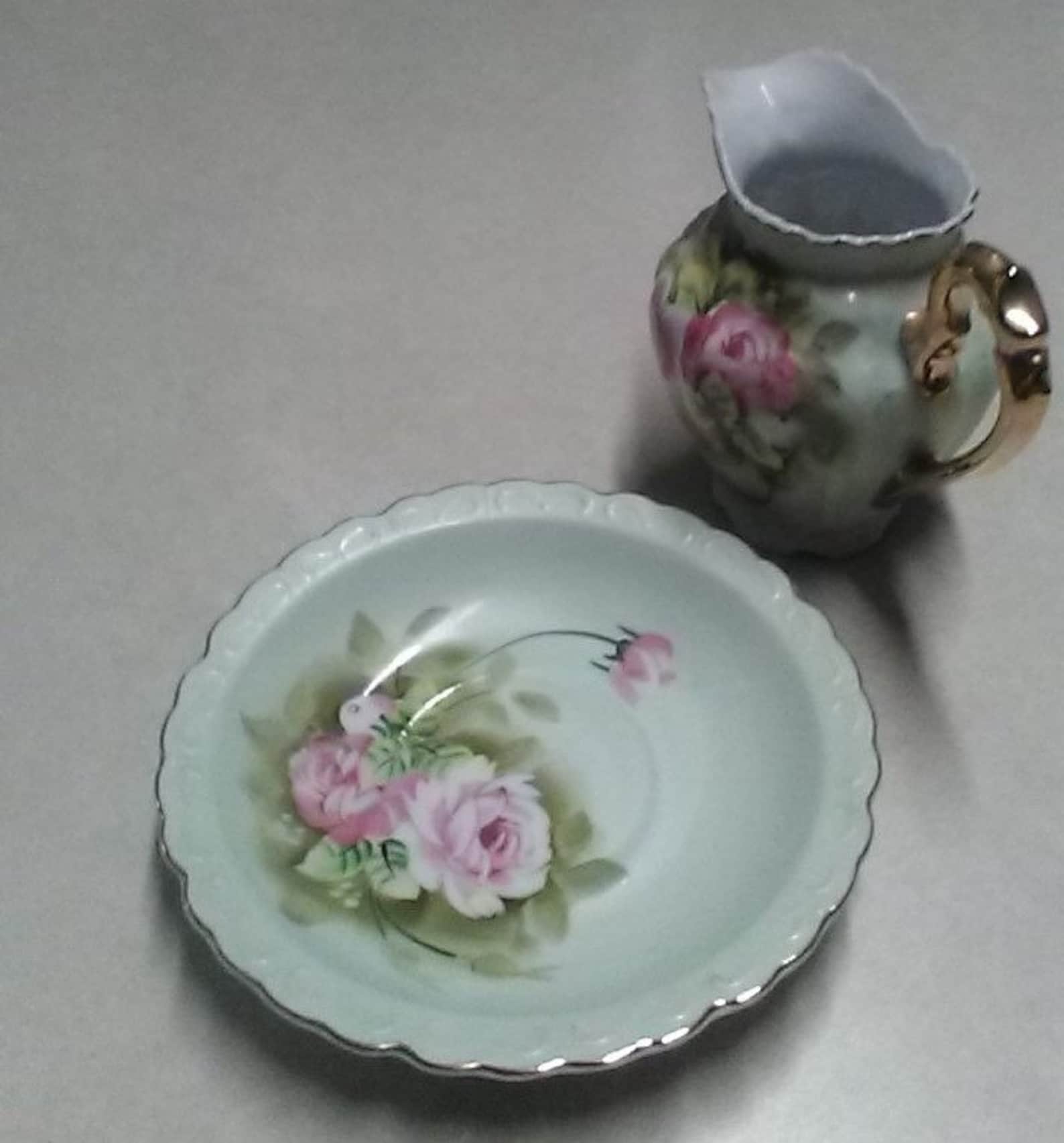 Vintage Lefton China Hand-painted and Gold-accented Cup and Saucer ...