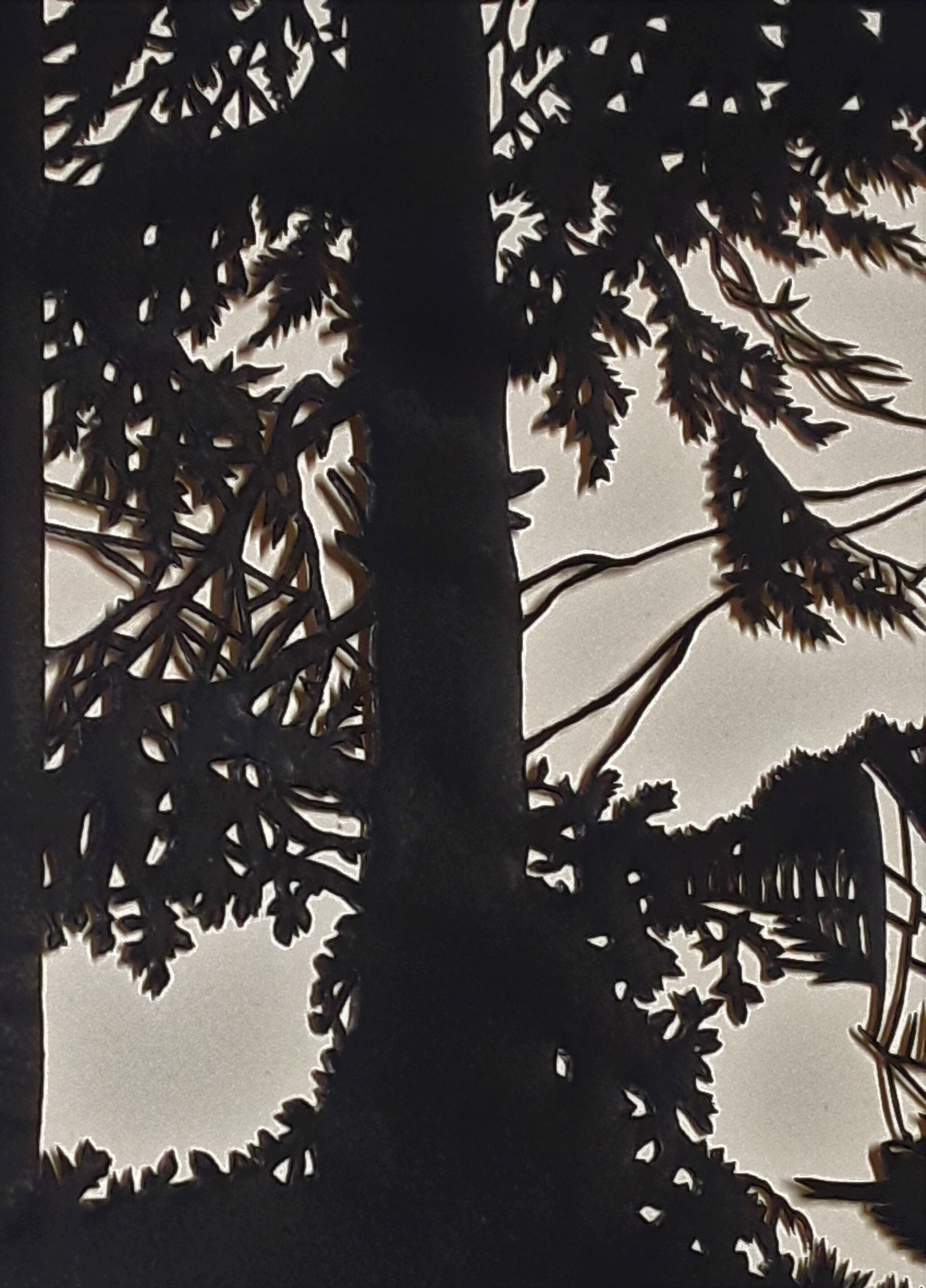 Two Early 20th Century Signed Hans Brasch of Germany Black Tissue-paper ...