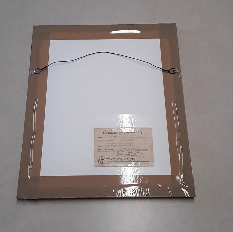 1979 Joan Ward Signed Limited Edition Colored Etching, Entitled tea ...