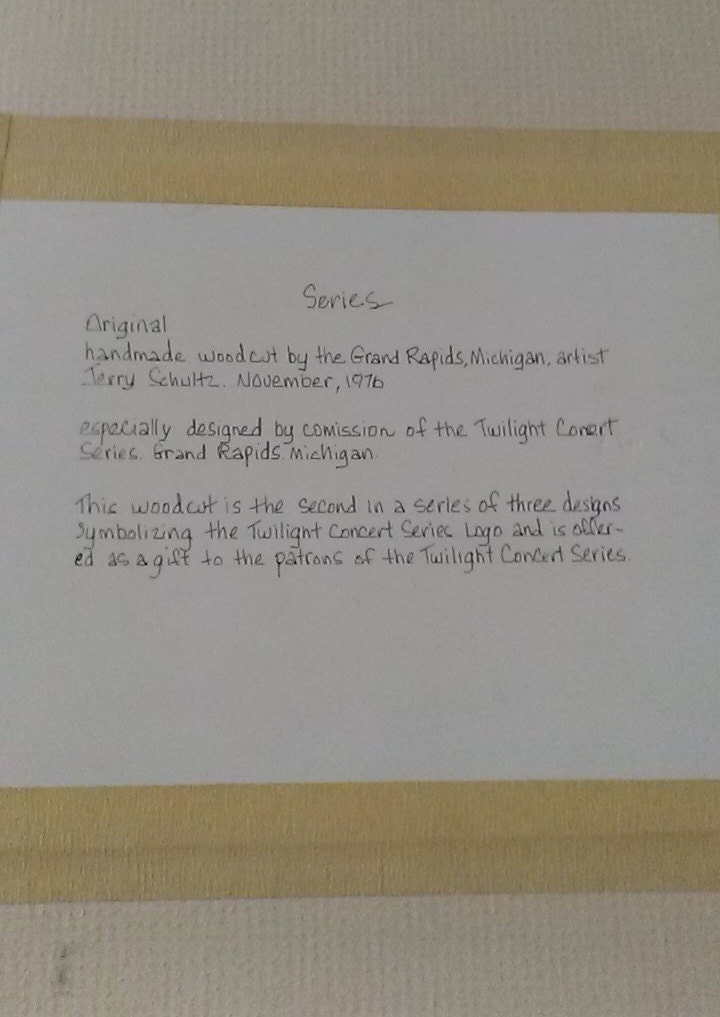 1976 Signed Original Jerry Schultz (of Grand Rapids, Michigan) Limited ...