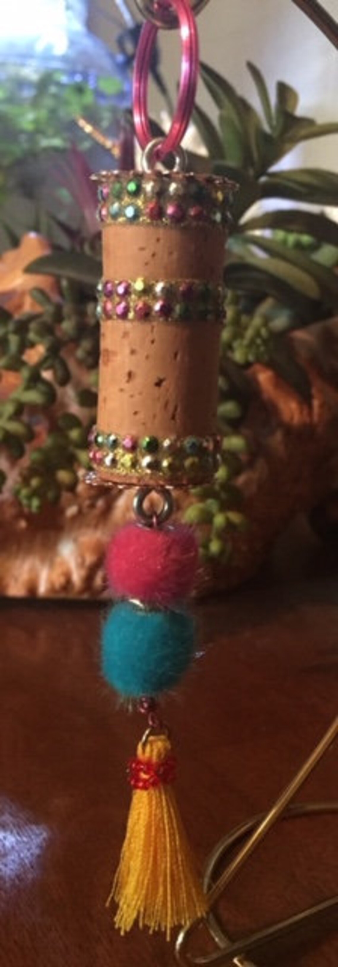 Wine Cork Keychain - Etsy