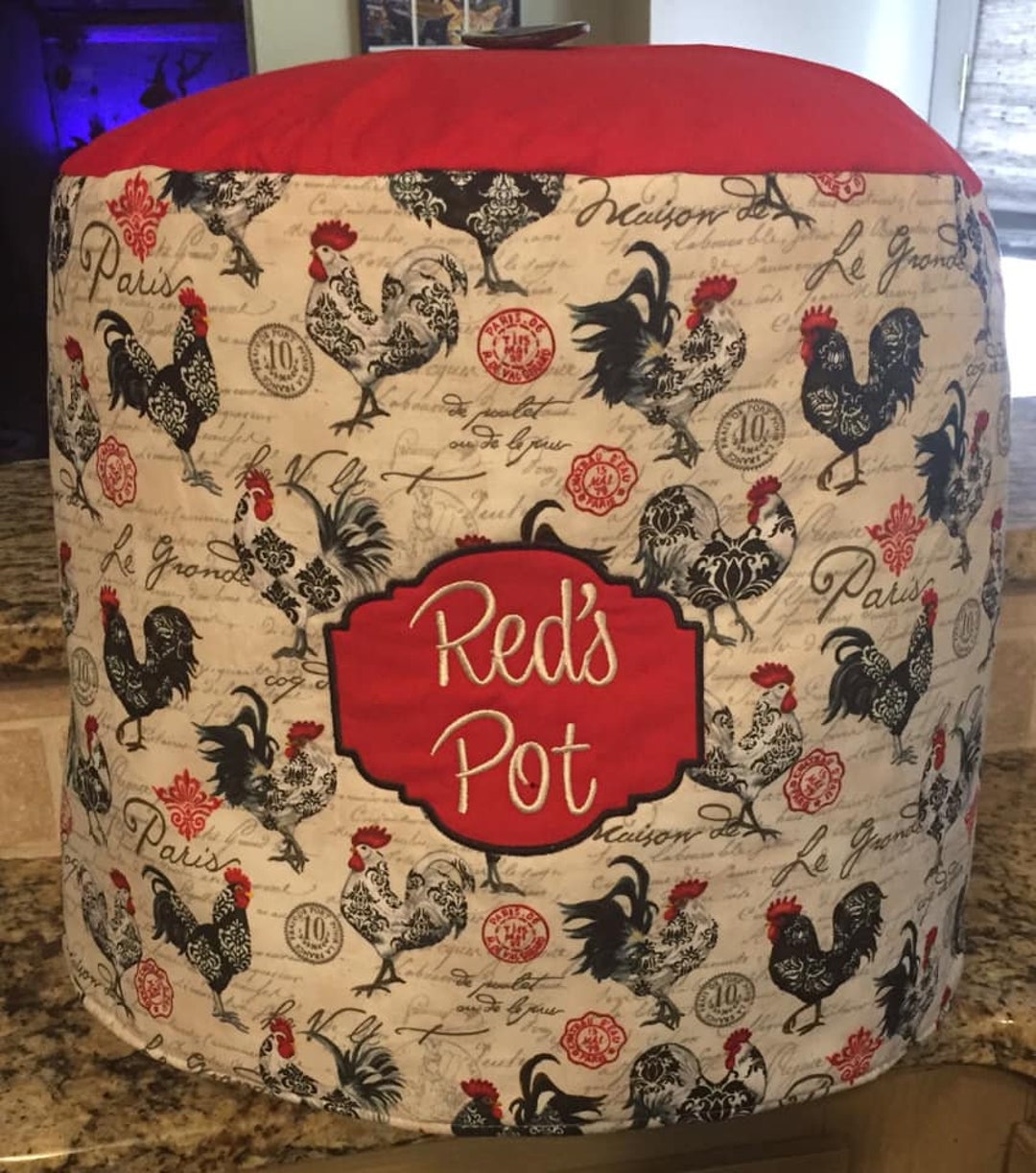 MADE TO ORDER Instant Pot Cover (with Embroidered Front) ***please Read ...