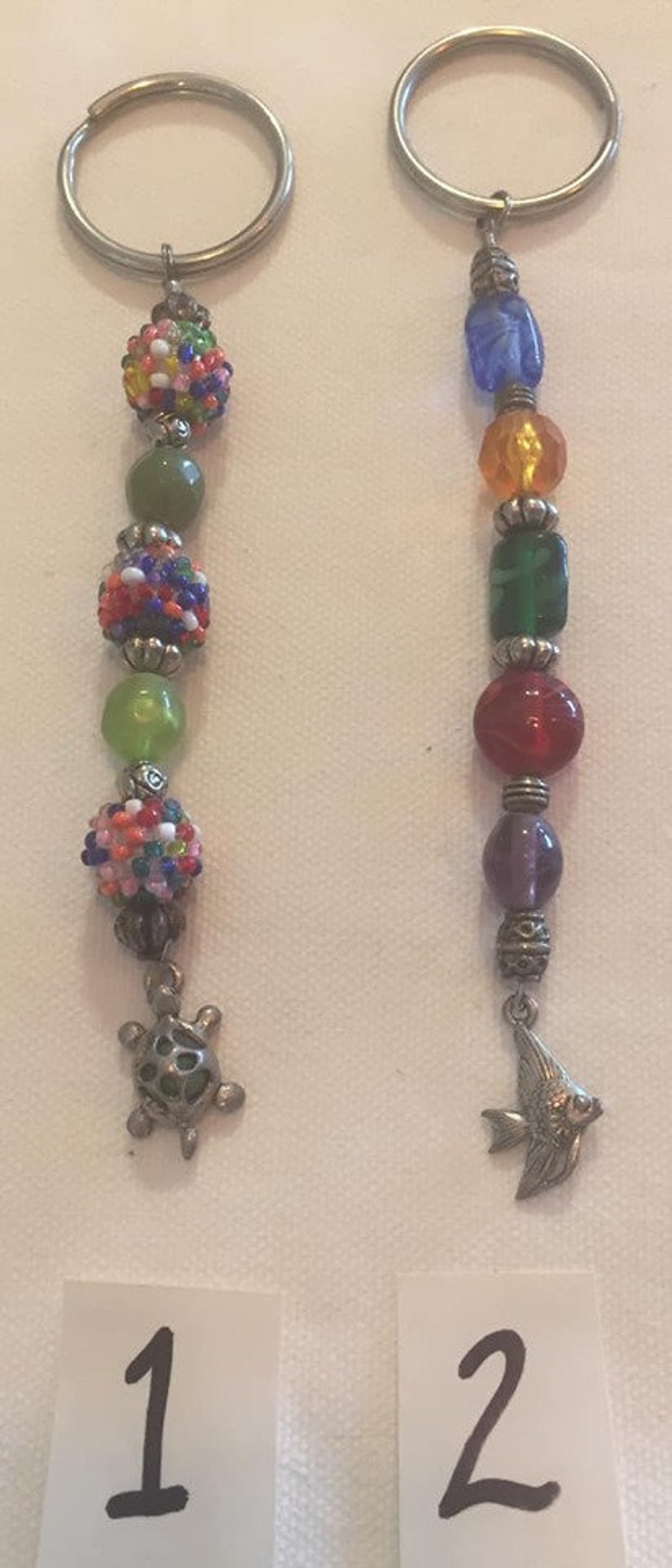 Beaded Keychain - Etsy
