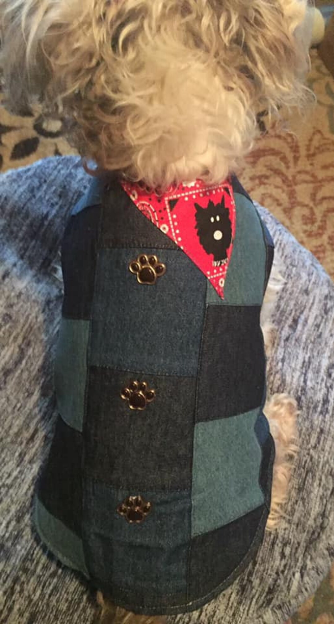 Patchwork Denim Dog Coat. Size Small - Etsy
