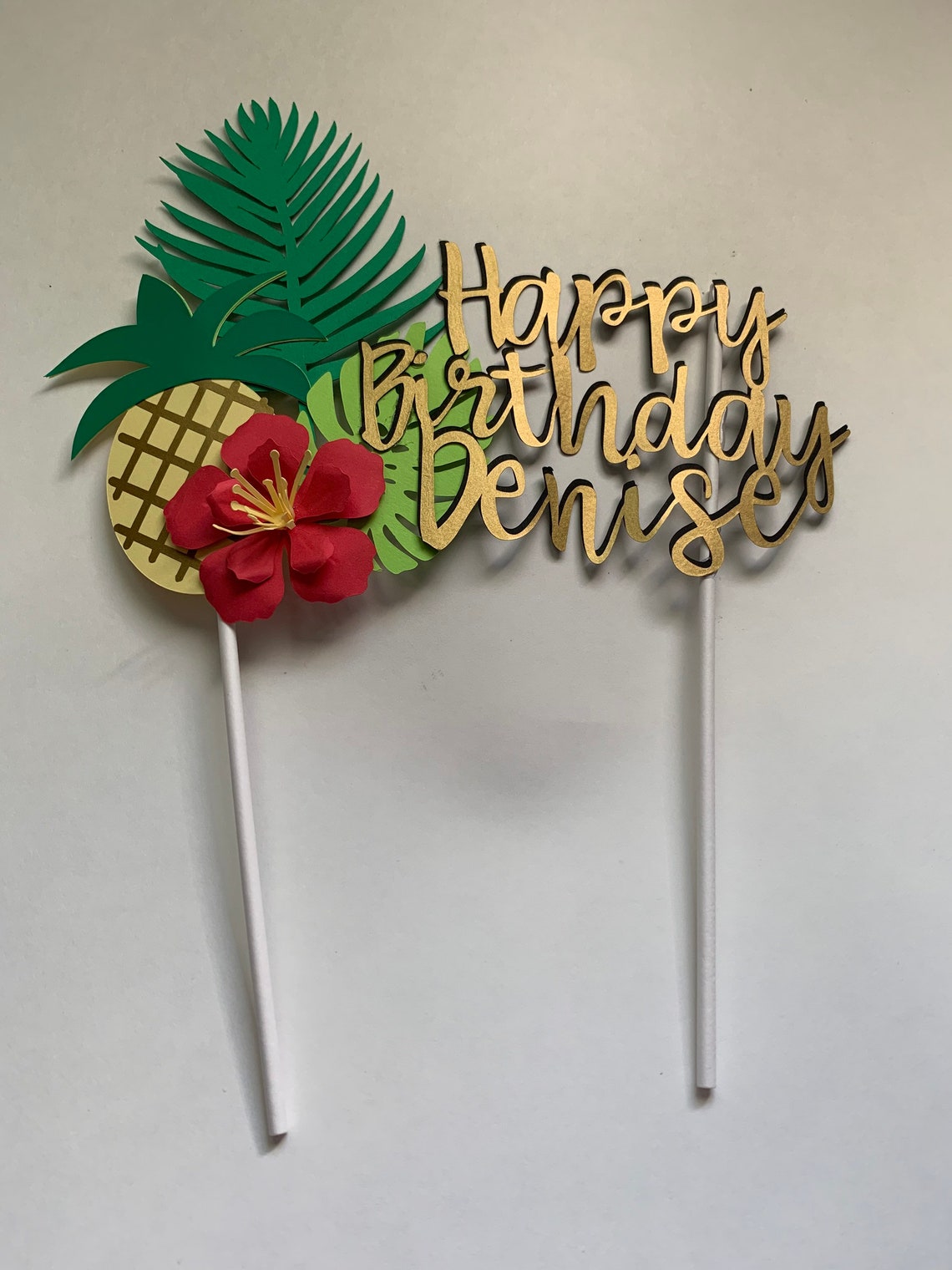 Personalized Luau/ Hawaiian Cake Topper - Etsy