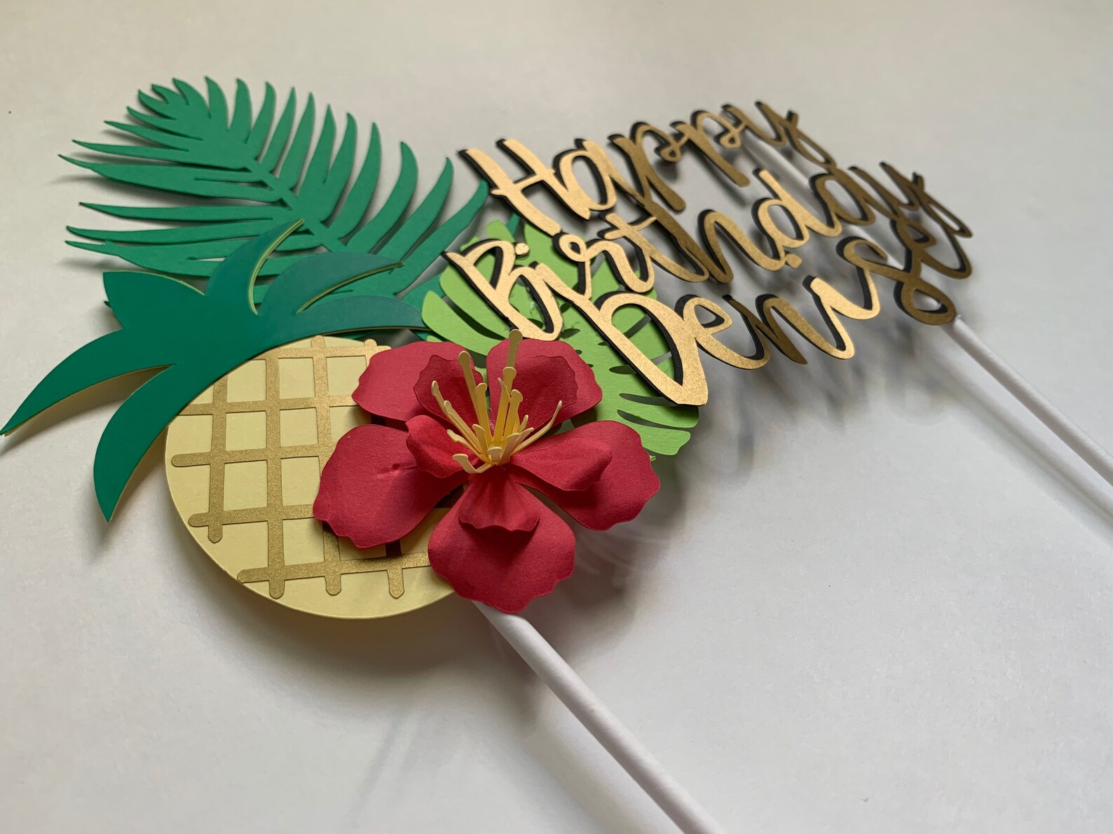Personalized Luau/ Hawaiian Cake Topper - Etsy