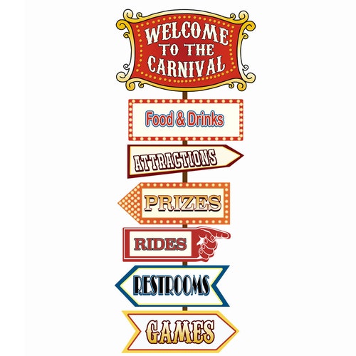 Vintage Circus Party Decor Set 13 Carnival Signs Retro - Etsy